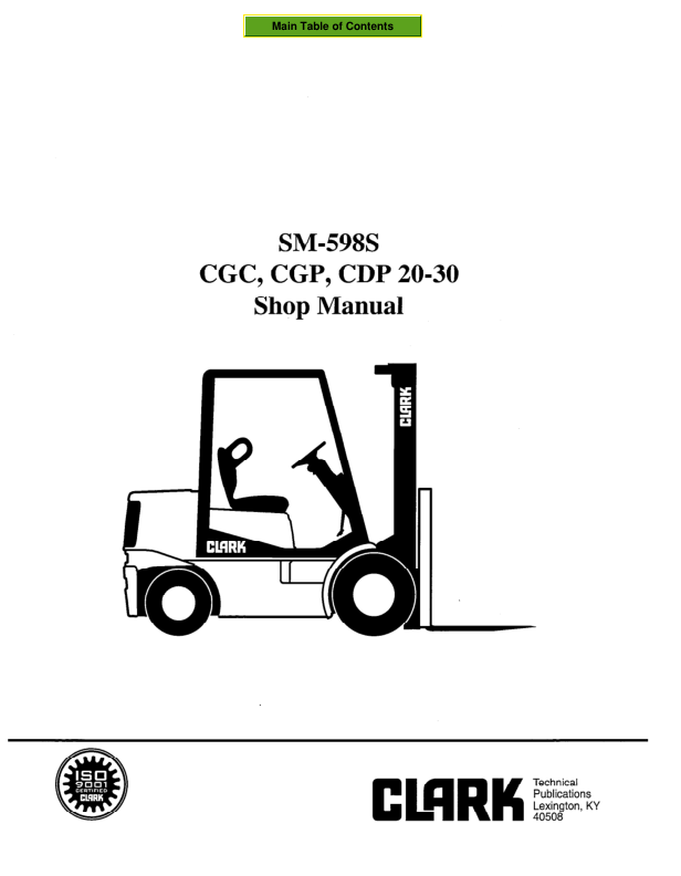 Clark CGC20, CGC25, CGC30, CGP20, CGP25, CGP30, CDP20, CDP25, CDP30 ...