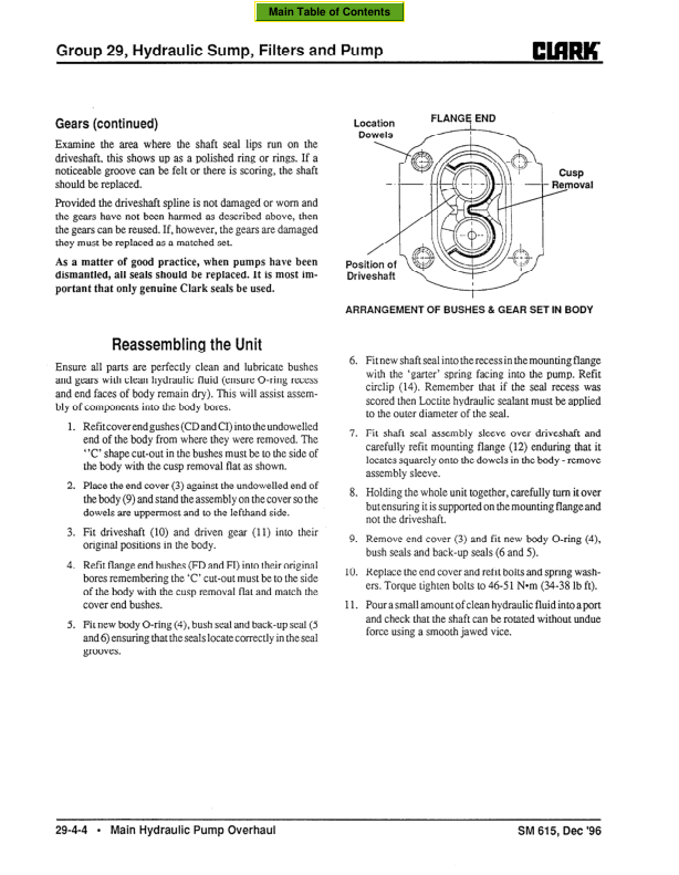 Clark ECG20, ECG25, ECG30, ECG32 Genesis Series Truck Service Repair Manual