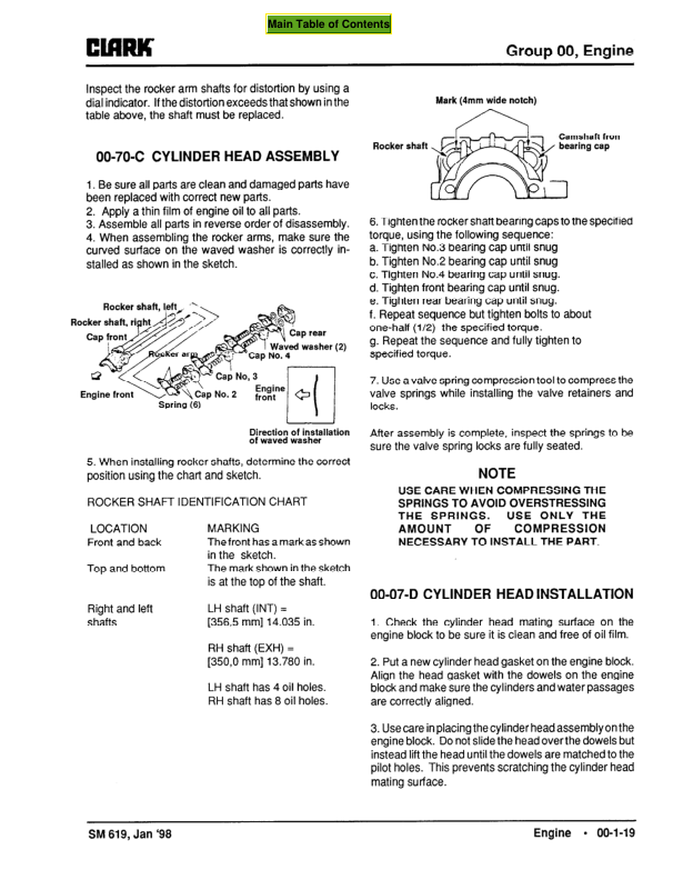 Clark GCS12, GCS15, GCS17S Forklift Service Repair Manual