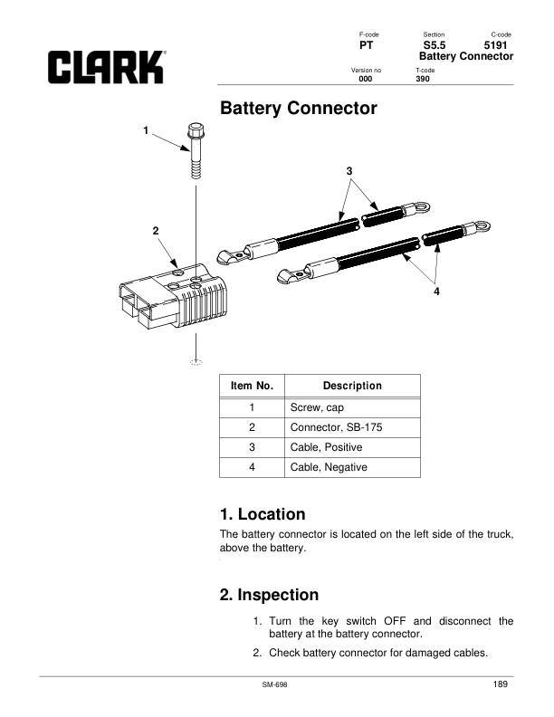Clark EWP45 Electric Low-Lift Pallet Trucks Service Repair Manual