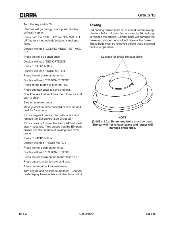 Clark ESX12, ESX15, ESX15S, ESX17, ESX20, ESX22, ESX25 Forklift Service ...