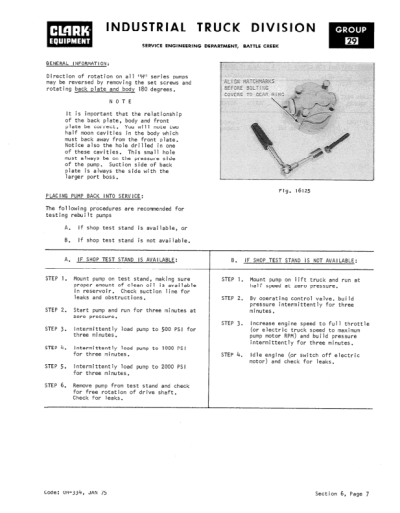 Clark TW20, TW40 Forklift Overhaul Manual