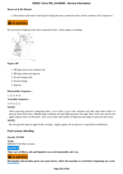 Volvo DD90C Asphalt Compactors Repair Service Manual