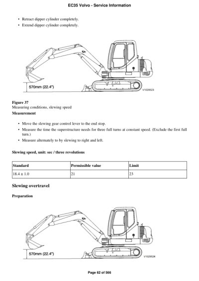 Volvo EC35 Compact Excavator Repair Service Manual