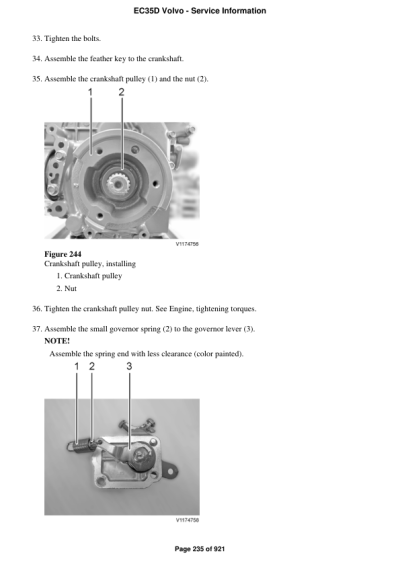 Volvo EC35D Compact Excavator Repair Service Manual