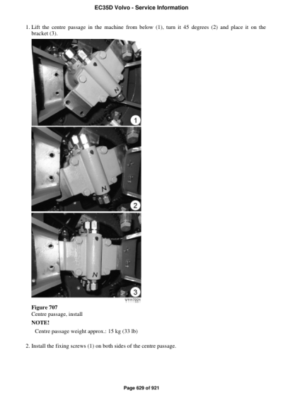 Volvo EC35D Compact Excavator Repair Service Manual