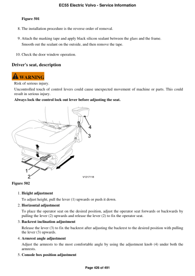 Volvo EC55 Electric Compact Excavator Repair Service Manual