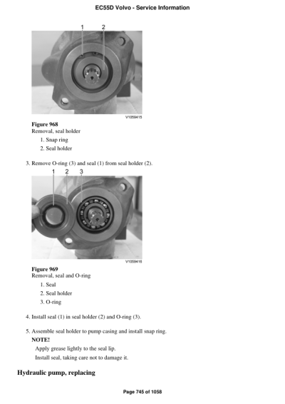 Volvo EC55D Compact Excavator Repair Service Manual