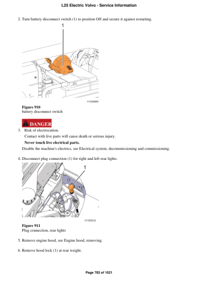 Volvo L25 Electric Compact Wheel Loader Repair Service Manual