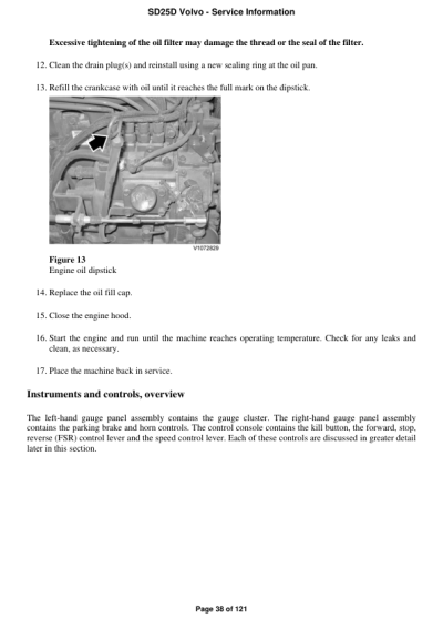 Volvo SD25D Soil Compactor Repair Service Manual