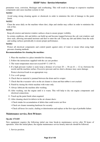 Volvo SD25F Soil Compactor Repair Service Manual