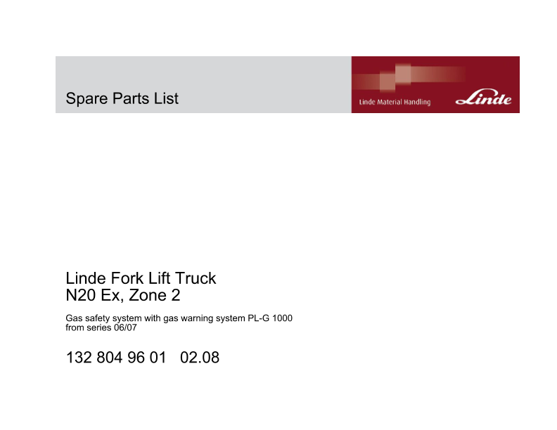 Linde N20, N24 Order Picker Type 132 Repair Service Manual