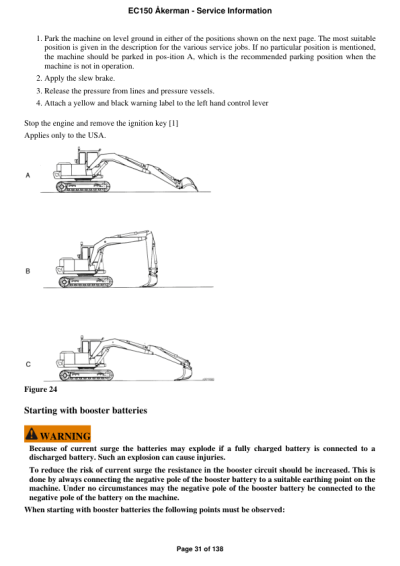 Volvo EC150 Akerman Excavator Repair Service Manual