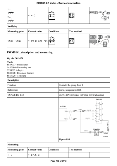 Volvo EC220D LR Excavator Repair Service Manual