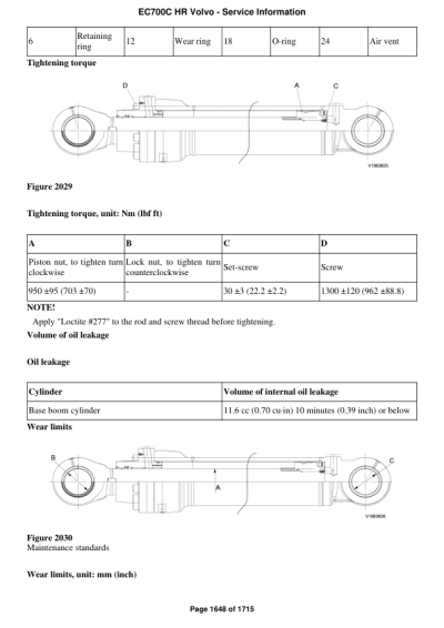 Volvo EC700C HR Excavator Repair Service Manual
