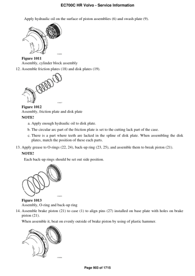 Volvo EC700C HR Excavator Repair Service Manual