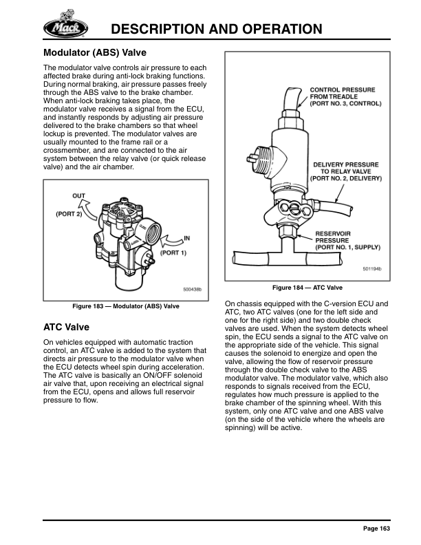 Mack Class 8 Highway Chassis Air & Brakes System Service Manual