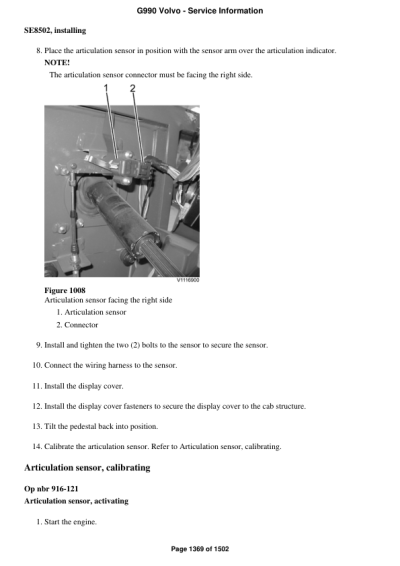 Volvo G990 Motor Grader Repair Service Manual