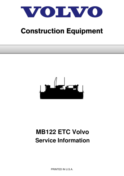 Volvo MB122 ETC Screeds Repair Service Manual
