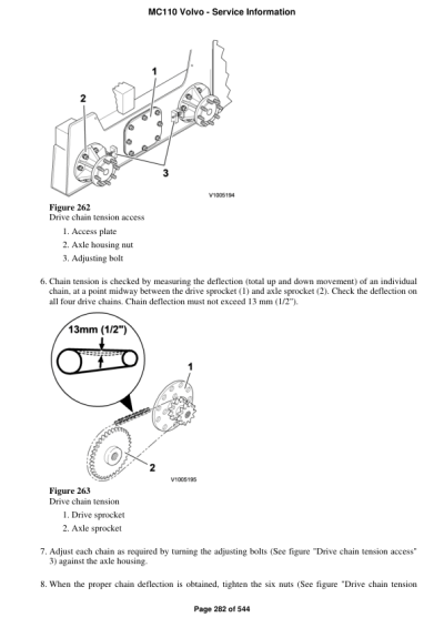 Volvo MC110 Skid Steer Loader Repair Service Manual