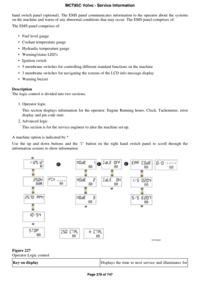 Volvo MCT85C Skid Steer Loader Repair Service Manual