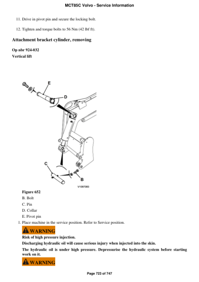 Volvo MCT85C Skid Steer Loader Repair Service Manual