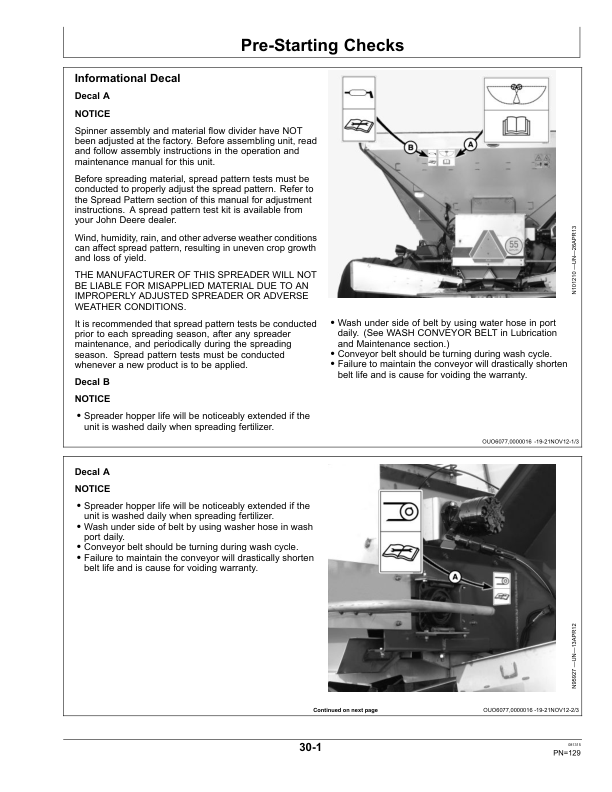 John Deere DN456 & DN485 Dry Spinner Spreaders Operator's Manual (OM312418)