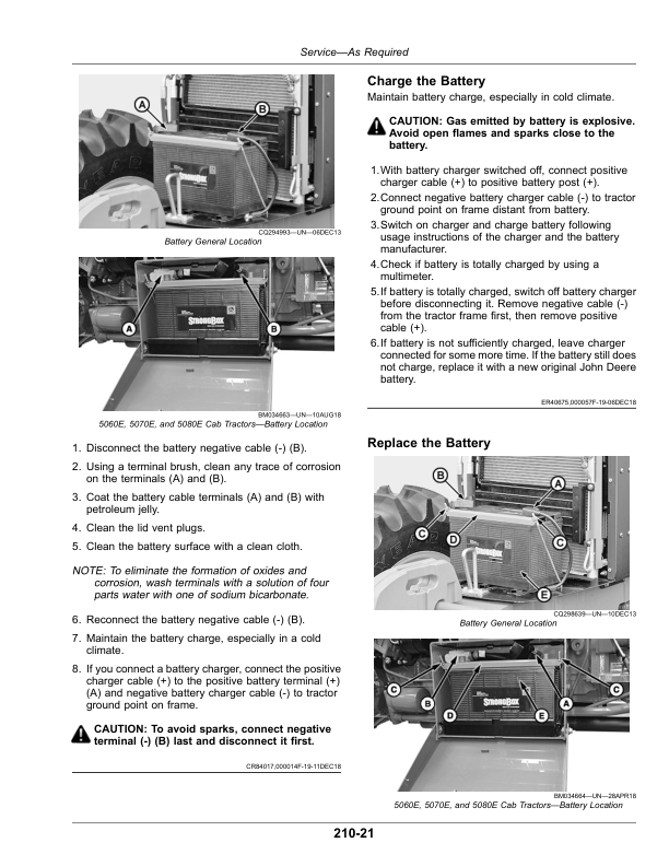 John Deere 5060E, 5070E, 5080E (000101-), 5078E (018723-), 5090E ...