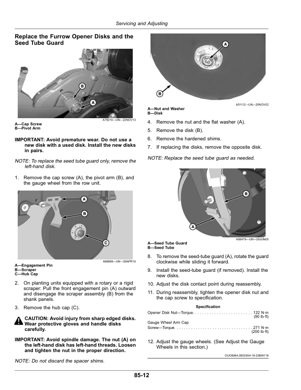 John Deere 1705 6X2 Twin-Row MaxEmerge 5 Planters (790101-) Operator's ...