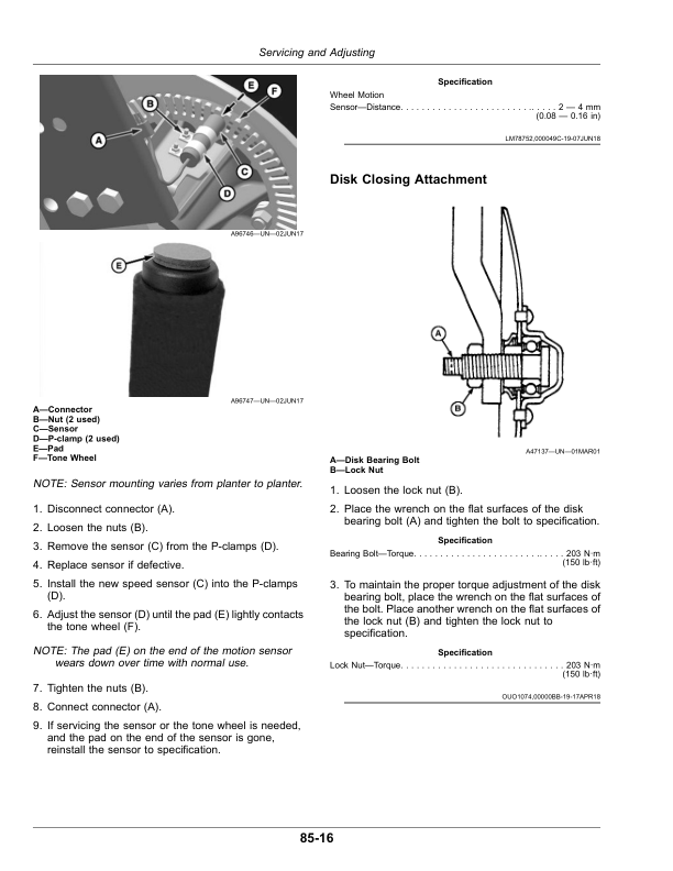 John Deere 1705 6X2 Twin-Row MaxEmerge 5 Planters (790101-) Operator's ...