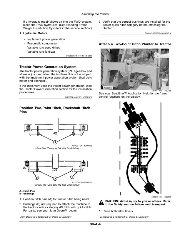 John Deere 1775NT Planters with ExactEmerge or MaxEmerge 5e (Serial No ...