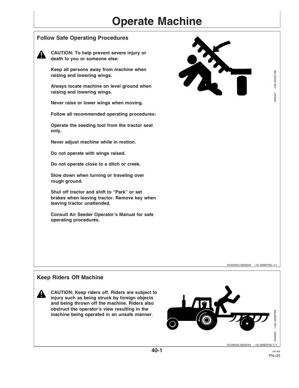 John Deere 1840 Air Seeding Tools (730101-730999 ) Operator's Manual ...