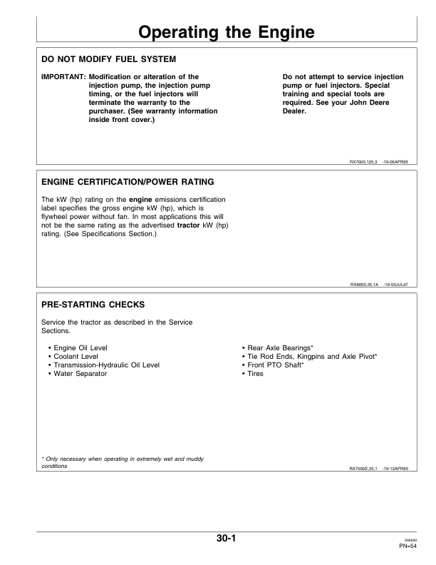 John Deere 7610, 7710, 7810 Tractors Operator's Manual (OMAR162175)