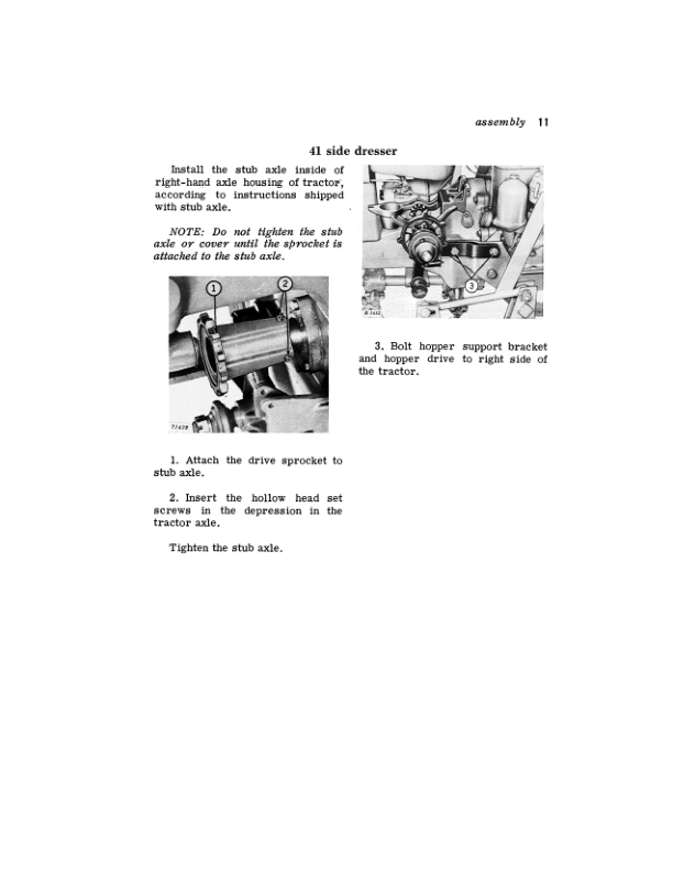 John Deere 41, 41A, 41B Side Dressers Operator's Manual (OMB25015B)