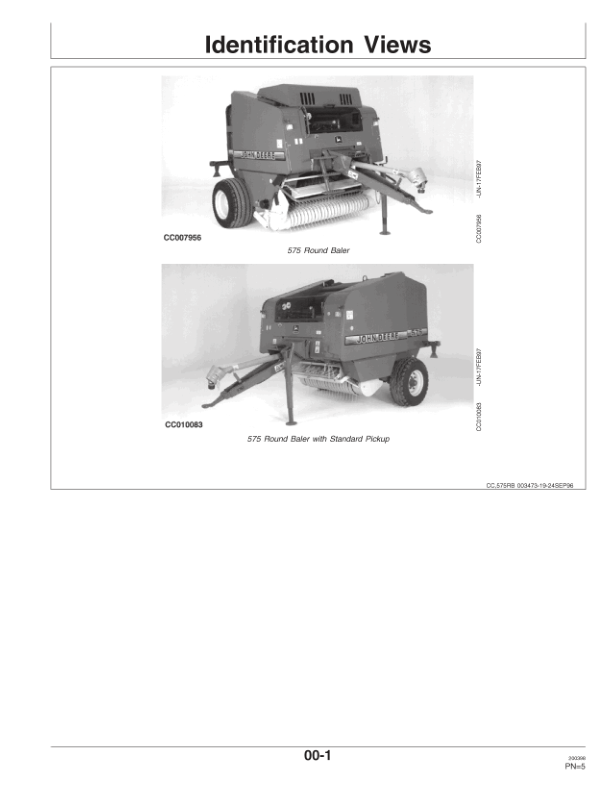John Deere 575 Round Balers Operator's Manual (OMCC40847)