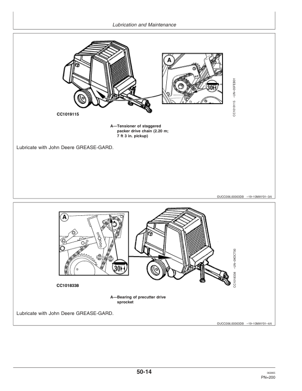 John Deere 572, 582, 592 Round Balers Operator's Manual (OMCC58341)