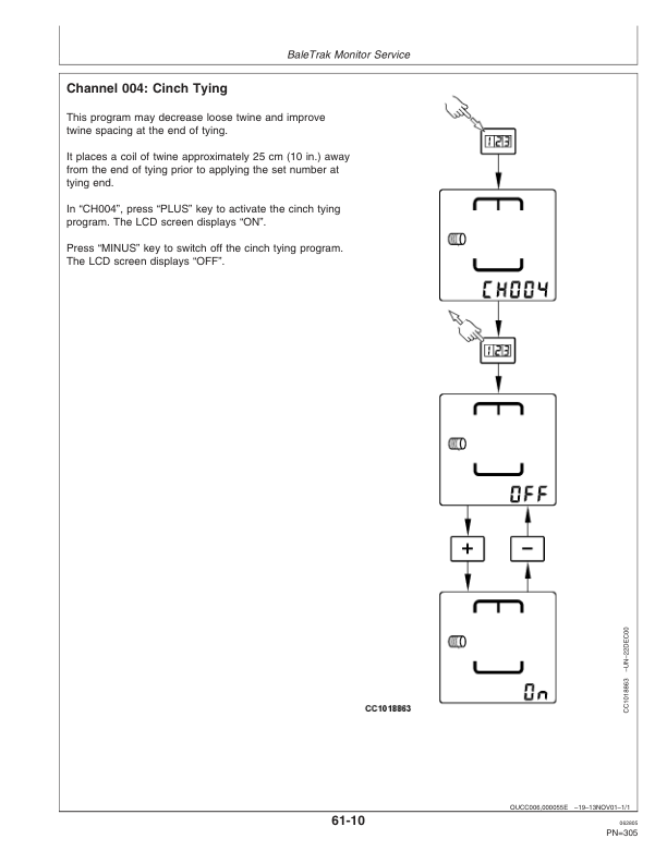 John Deere 572, 582, 592 Round Balers Operator's Manual (OMCC58341)