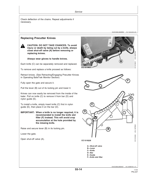 John Deere 572, 582 & 592 Round Balers Operator's Manual (OMCC58667)