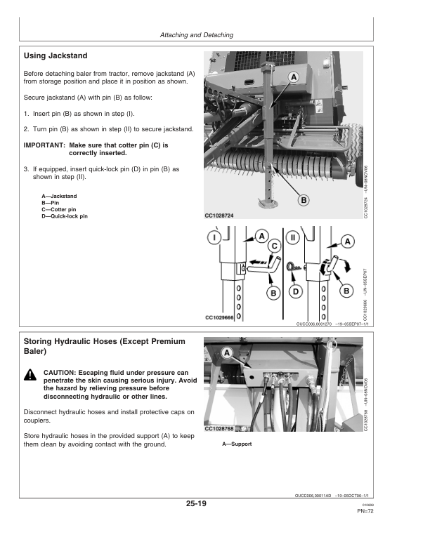 John Deere 572, 582 & 592 Round Balers Operator's Manual (OMCC58667)