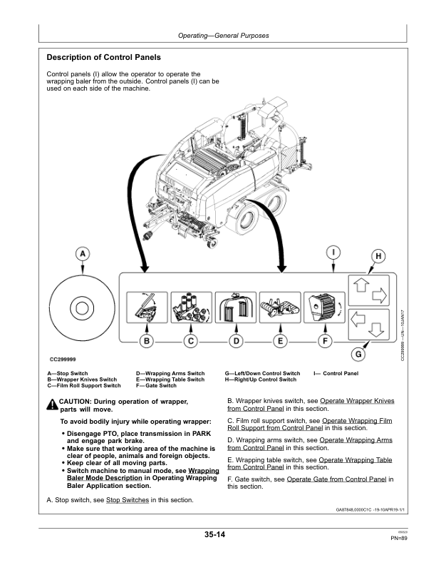John Deere C441R Wrapping Baler (With Film Binding) Operator's Manual ...