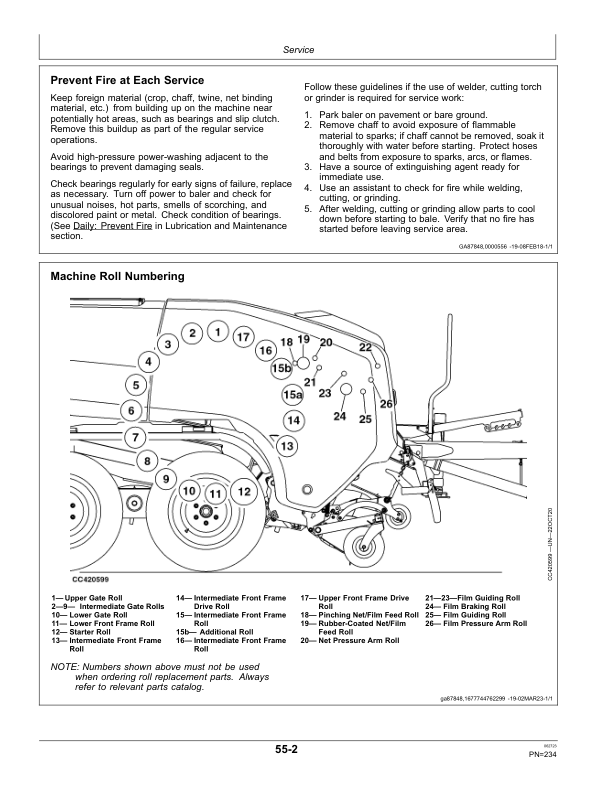 John Deere C441R Wrapping Baler (239900-) (European Edition) Operator's ...