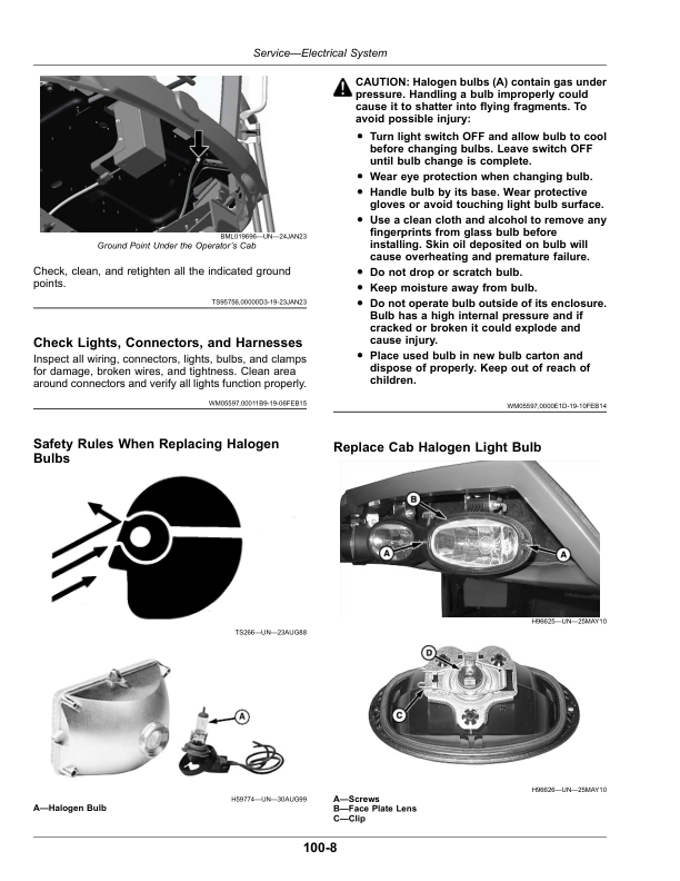 John Deere CH950 (210001-), CH960 Sugar Cane Harvesters (North American ...