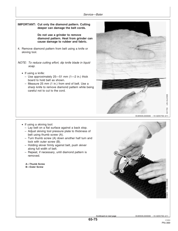 John Deere 457, 457 Silage Special, 557 Round Balers (201001-) Operator ...