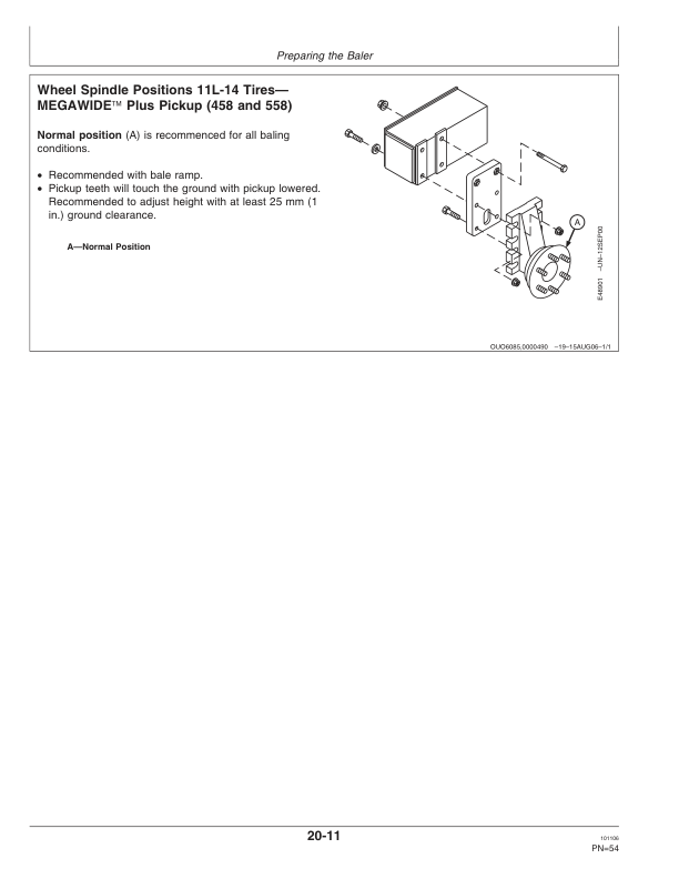 John Deere 458, 458 Silage Special & 558 Round Balers(Regular ...
