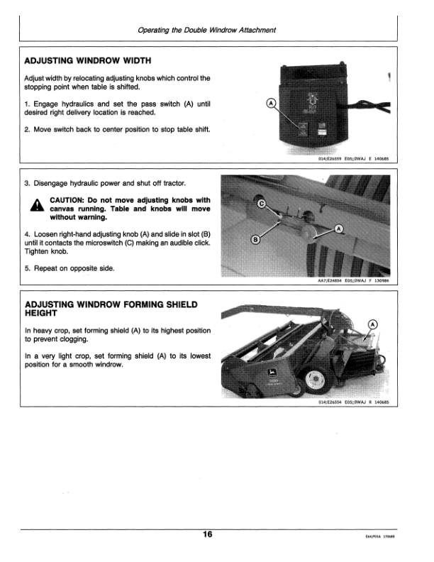 John Deere Double Windrow Attachment Operator's Manual (OME75047)
