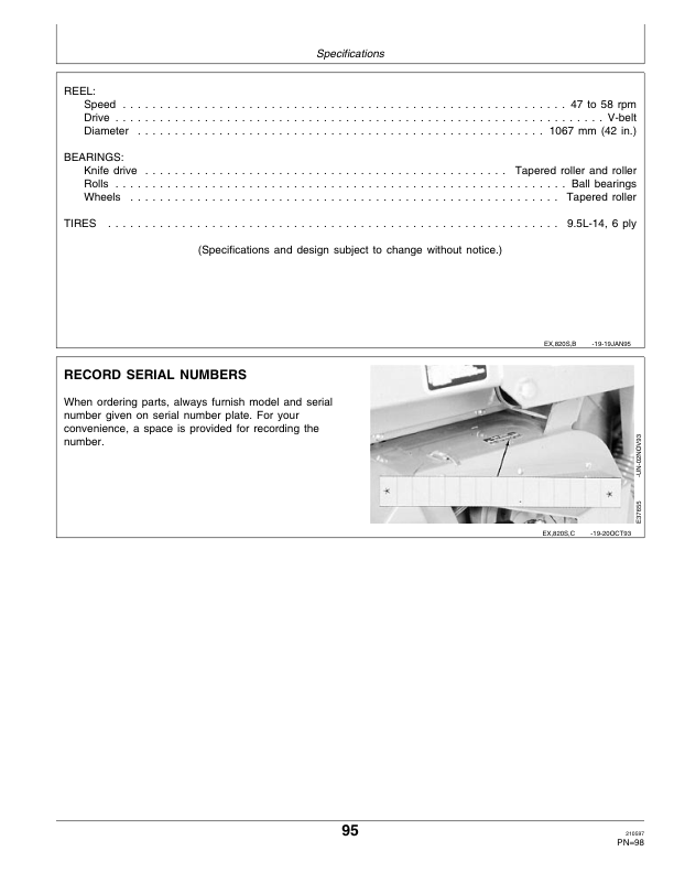 John Deere 820 Mower Conditioner (986001-) Operator's Manual (OME86450)