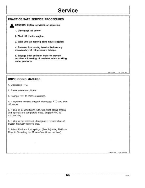 John Deere 920, 930 Mower Conditioners Operator's Manual (OME86456)