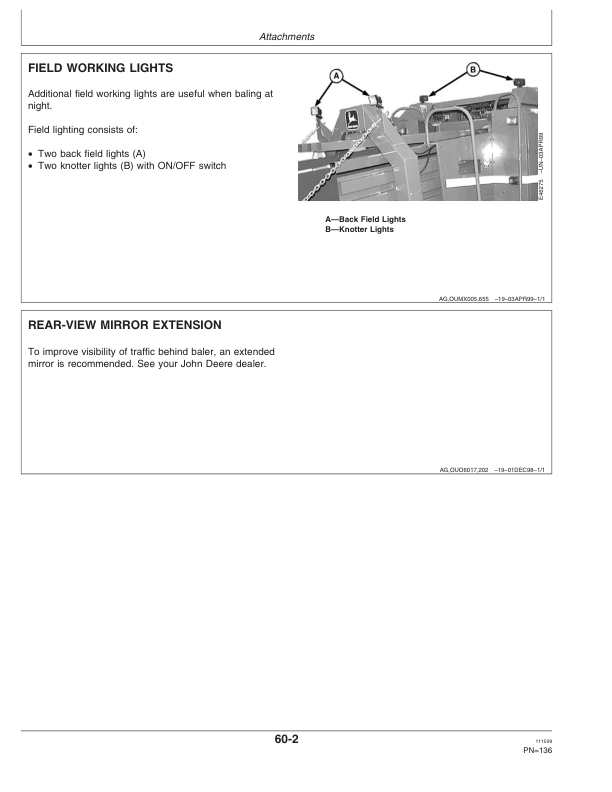 John Deere 100 Intermediate Square Baler (110001-) Operator's Manual ...