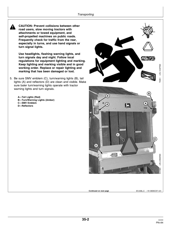 John Deere 456 (112001-), 456S (112701-), 556 (113001-) Round Balers ...