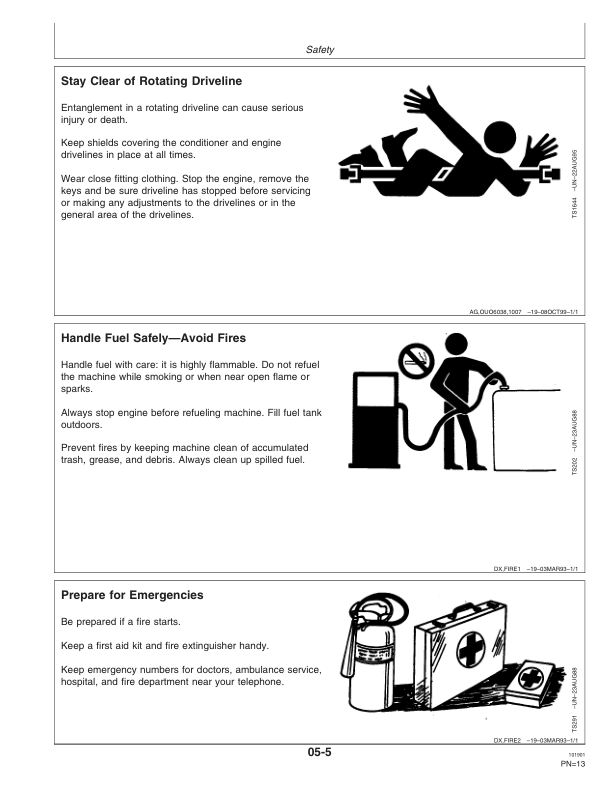 John Deere 4990 Self-Propelled Windrower Operator's Manual (OME98902)